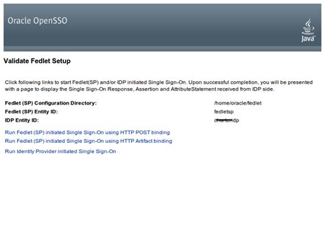 using the fedlet with oracle identity federation oif