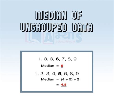 median formula for ungrouped data