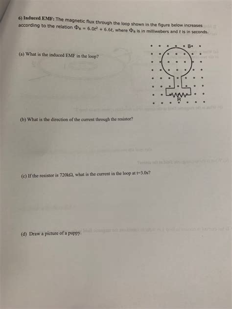 Solved Induced EMF The Magnetic Flux Through The Loop Chegg Com