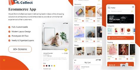 Click And Collect App Adobe Xd Mobile Ui Kit By Charlestsmith Codester