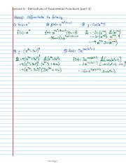 Mastering Derivatives Of Exponential Functions Unit Pages Course Hero