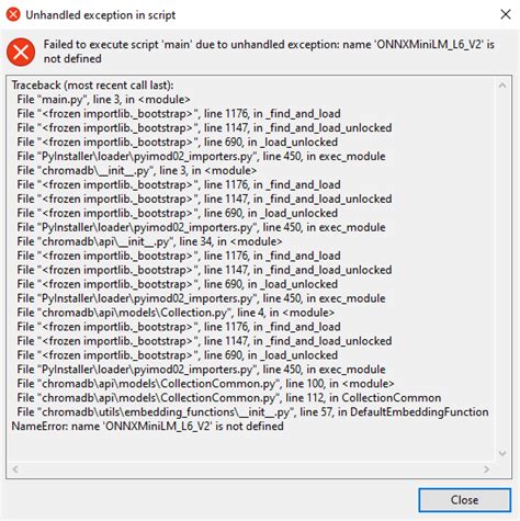 Python NameError Name ONNXMiniLM L V Is Not Defined When Trying To Use Pyinstaller