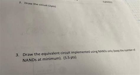 Solved Draw The Equivalent Circuit Implemented Using Chegg