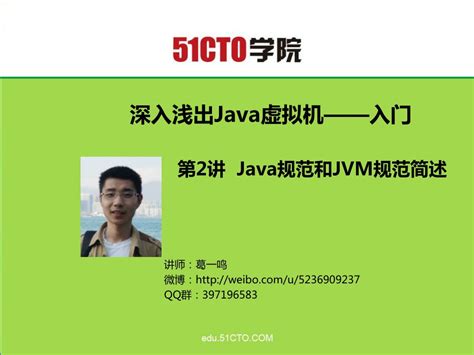 Ppt 深入浅出 Java 虚拟机 —— 入门 第 2 讲 Java 规范和 Jvm 规范简述 讲师：葛一鸣 Powerpoint