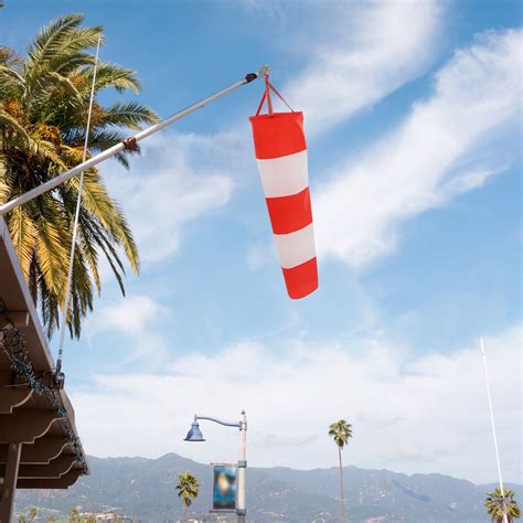 Worgeous 警戒旗 Wind Measurement Sock Bag Hanging Windsock Camping Red