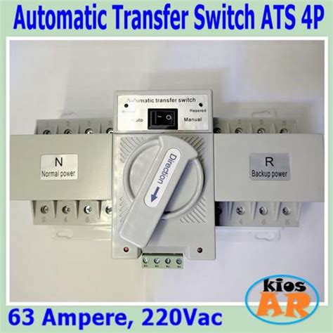 Jual Automatic Transfer Switch ATS 4P 220VAC 63A Kota Bekasi Surtanos Tokopedia