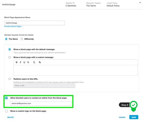 Allow Blocked User To Contact An Admin From The Block Page Cisco Umbrella
