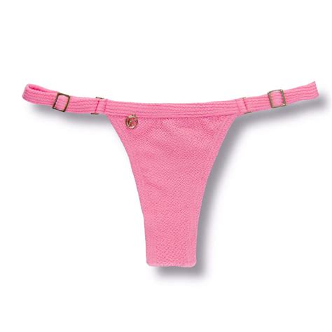 Veja Aqui Tanga Fany Blush Biquíni Cor Lisa Rosa Semi Fio