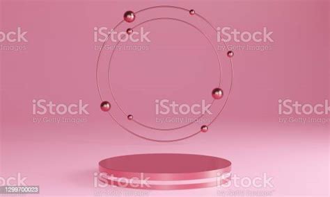 3d 핑크 최소한의 연단 받침대 배경단계 및 둥근 골드 프레임 모의 3d 렌더링 0명에 대한 스톡 사진 및 기타 이미지 0명 공란 금 금속 Istock