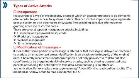 Types Of Cyber Security Attacks Active And Passive Attak Pptx