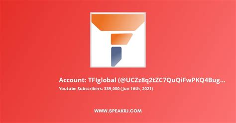 TFIGlobal YouTube Channel Statistics Analytics SPEAKRJ Stats