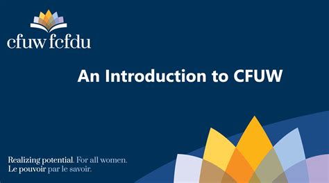 An Introduction To CFUW CFUW Milton District