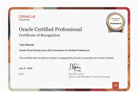 yash bobade on linkedin oraclecertified cloudinfrastructure generativeai professionalgrowth…