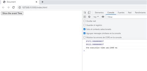 Javascript Te Permite Medir El Tiempo De Ejecución De Los Eventos Javascript Allows You To