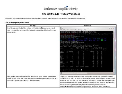CYB 230 Module 5 Lab Worksheet Filesystem Active Directory Tasks Studocu