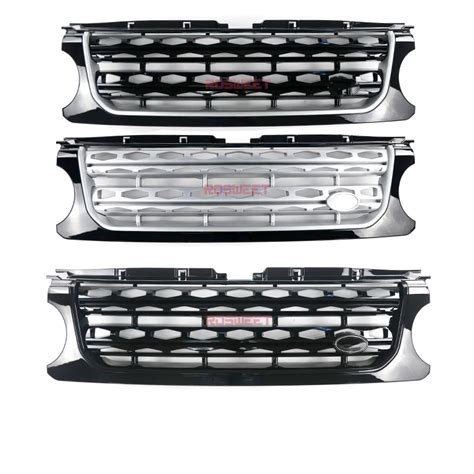 랜드로버 디스커버리 3 업그레이드 디스커버리 4 그릴 자동차 앞 범퍼 레이싱 그릴 허니콤 메쉬 그릴 Abs 3 버전 로고