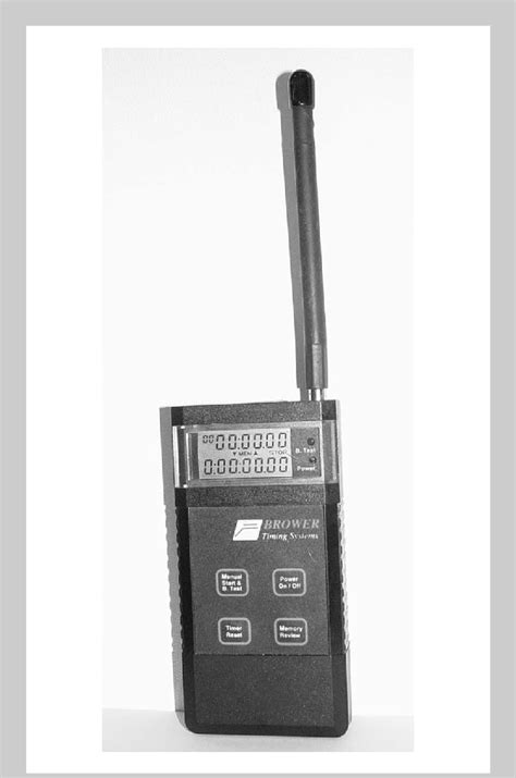 Console For Manually Activating The Infrared Timing System Download