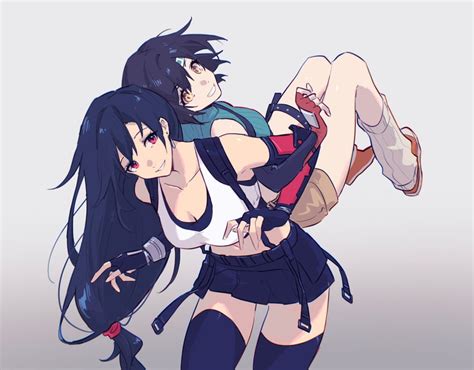 Tifa Lockhart And Yuffie Kisaragi Final Fantasy And 3 More Drawn By