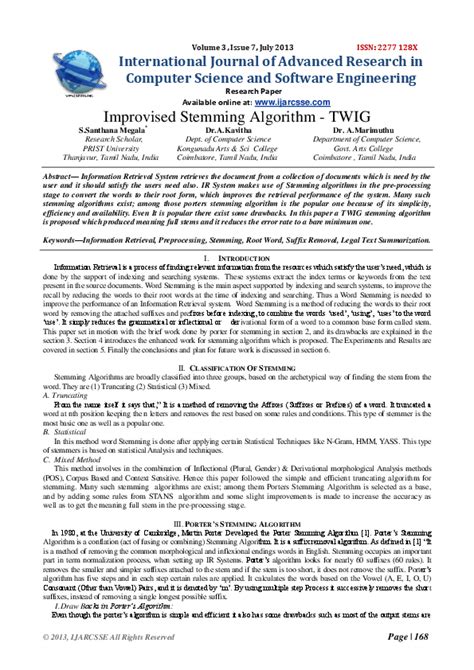 pdf improvised stemming algorithm twig