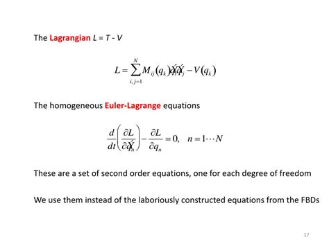 PPT Lecture The Euler Lagrange Equations PowerPoint Presentation ID