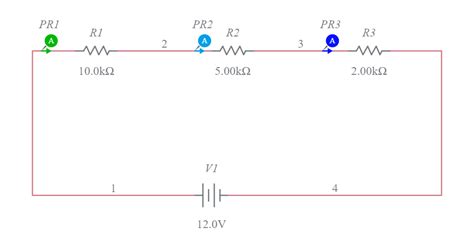 Measuring Current In A Series Circuit Multisim Live