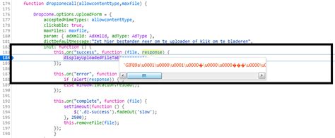 Jquery I Am Getting Bad Response From File Upload Via Dropzone In
