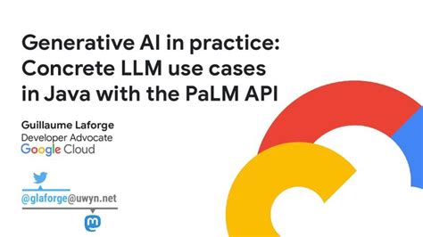 Stefano Fago On Linkedin Generative Ai In Practice Concrete Llm Use Cases In Java With The Palm