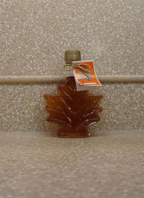 Maple Syrup Glass Maple Leaf 100ml G And W Maple Products