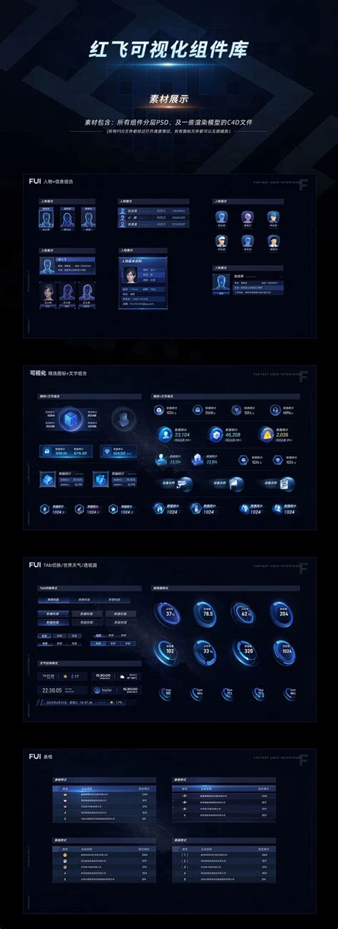 红飞可视化组件库 花瓣网