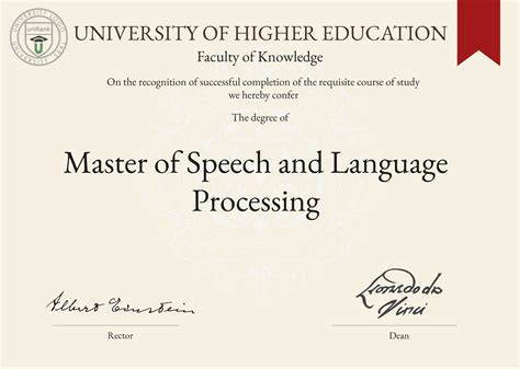 Master Of Speech And Language Processing Mslp