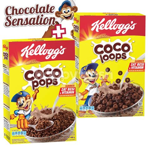 Jual Kelloggs Coco Loops Cereal 330g And Kelloggs Coco Pops 400g Di Hokky Happyfresh