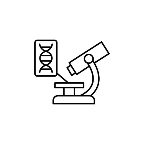 Dna Microscope Vector Icon Vector Art At Vecteezy
