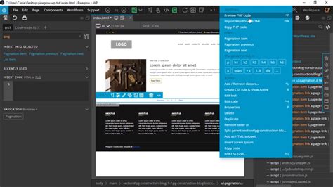 Pinegrow Wordpress Part 4 Create Wordpress Blog Index Page Youtube