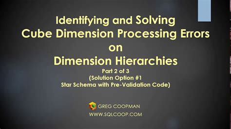 Cube Dimension Hierarchy Errors Cause Bad Heart Burn Part 2 Of 3