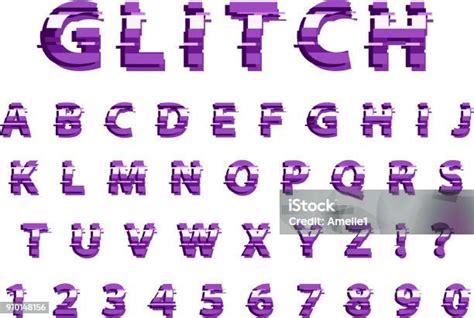 고장 인쇄 술 소음 폰트입니다 글꼴 문자 스타일을 왜곡 트렌디한 알파벳 방해 흰색 바탕에 Z 격리를 A에서 라틴 편지 벡터 일러스트입니다 0명에 대한 스톡 벡터 아트 및