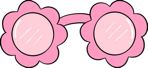 Groovy Retro Flower Shape Glasses 44783496 Png