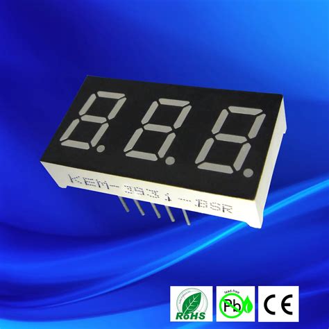 Small 3 Digit 7 Segment Led Display Amber Red Yellow Blue White Buy