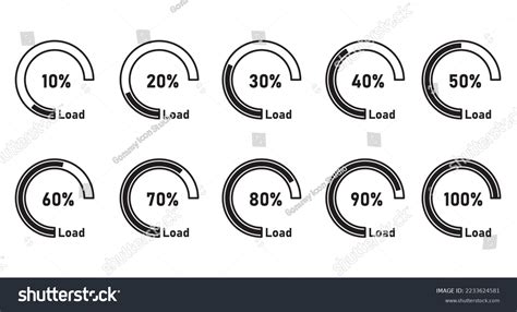 Circle Loading Progress Icon Circle Diagrams Stock Vector Royalty Free Shutterstock
