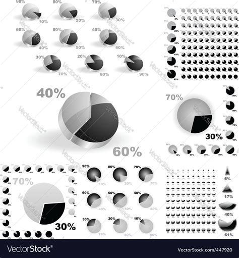 Diagram Set Royalty Free Vector Image VectorStock
