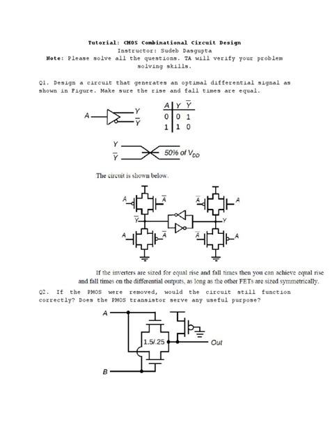 Tutorial Cmos Combinational Circuit Design Pdf Computers Tutorial Cmos Combinational Circuit Design Pdf Computers