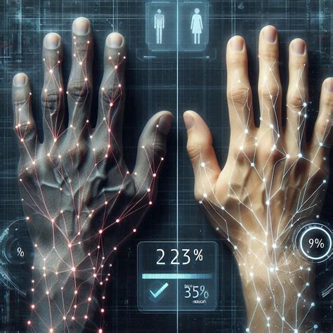 Representation Of Vein Pattern Recognition Technology Premium Ai Generated Image