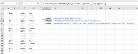 Excel Averageifs With Or Stack Overflow