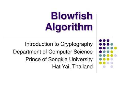 Ppt Blowfish Algorithm Powerpoint Presentation Free Download Id47250