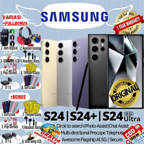 Jual SAMSUNG GALAXY S24 5G S24 Plus 5G S24 Ultra BARU Ram 8 256GB 12 256GB Storage 100