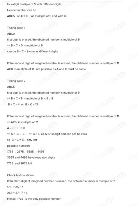 Solved A Boy Imagined Four Digit Multiple Of 5 With Different Digits