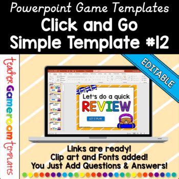Simple Powerpoint Game Template By Teacher Gameroom TPT