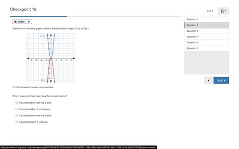Examine The Following Graph Where A Transformation Maps P X To I X