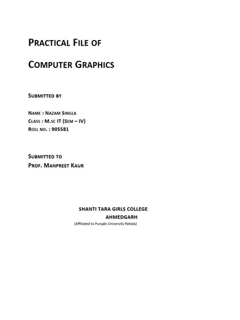 practical file of cg pdf computer graphics image