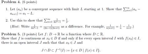 solved 1 let an be a convergent sequence with limit l