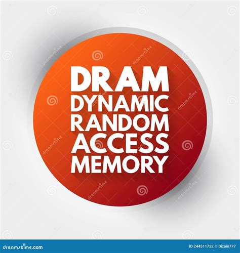 Dram Dynamic Random Access Memory Acronym Technology Concept Background Stock Illustration